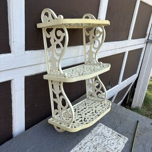 Homco | Accents | Filigree Triple 3 Tier Wall Shelf Plastic Homco Usa ...